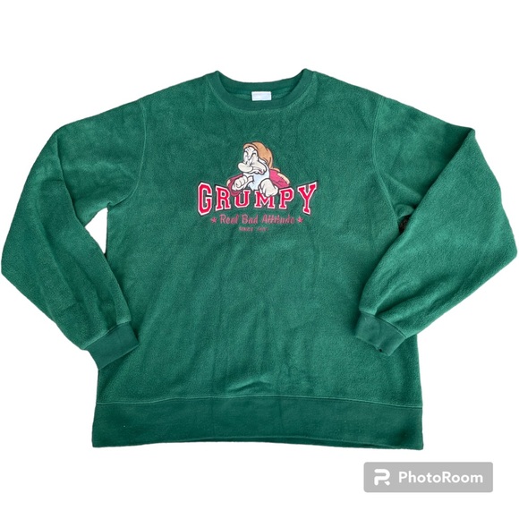 Disney | Sweaters | Disney Snow White Seven Dwarfs Grumpy Embroidered ...